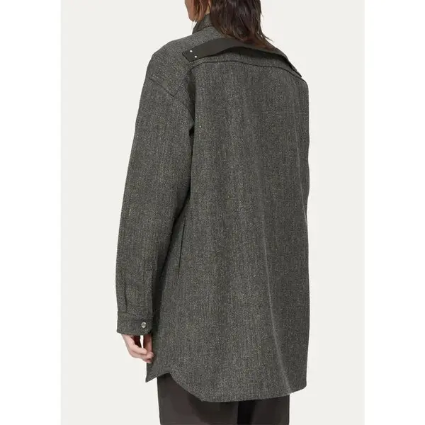 Rick Owens Wool-blend Tweed Oversized Outershirt