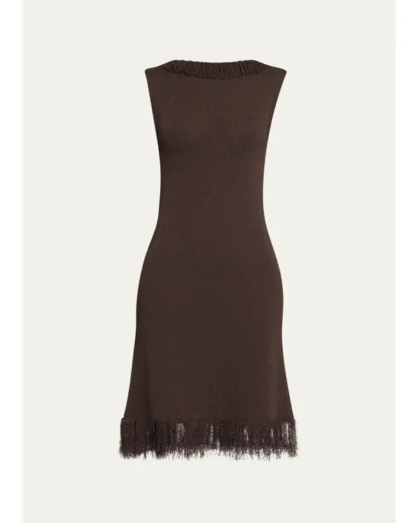 Proenza Schouler Saski Textured Fringe Dress