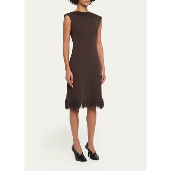 Proenza Schouler Saski Textured Fringe Dress