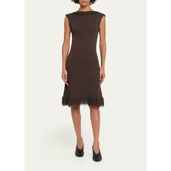 Proenza Schouler Saski Textured Fringe Dress