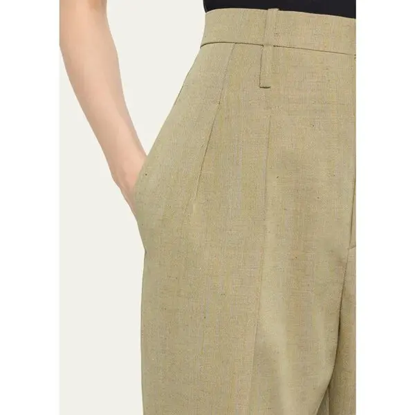 Bottega Veneta Double-pleated Wool Straight-leg Trousers