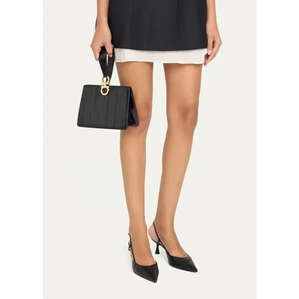 FERRAGAMO Mini Eel Leather Clutch
