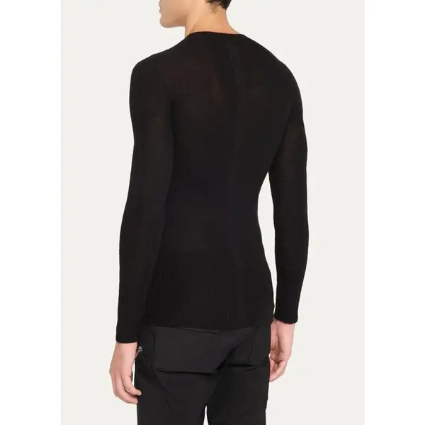 Rick Owens Wool Rib Crewneck Sweater