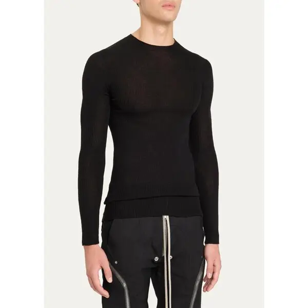 Rick Owens Wool Rib Crewneck Sweater