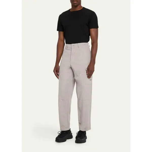 Stone Island Cotton And Linen Cargo Pants