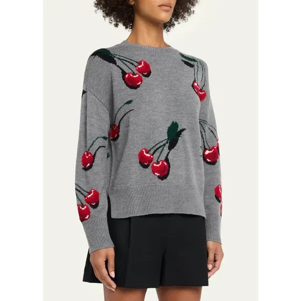 Monse Multi Cherry Wool Crewneck Sweater