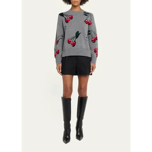 Monse Multi Cherry Wool Crewneck Sweater