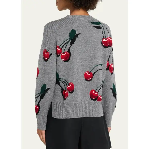 Monse Multi Cherry Wool Crewneck Sweater