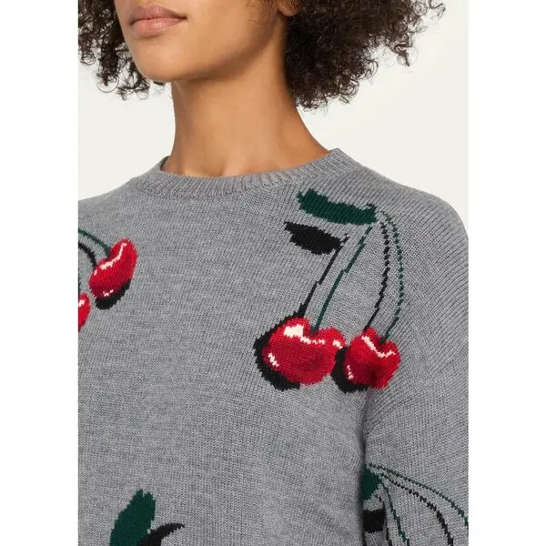 Monse Multi Cherry Wool Crewneck Sweater