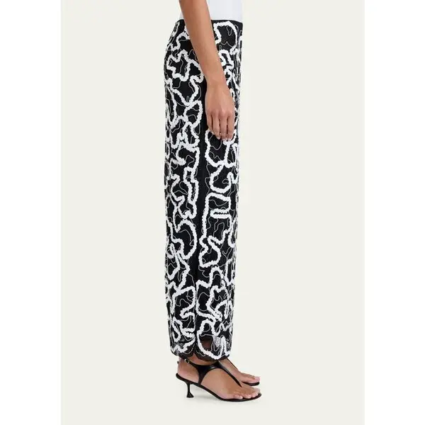 Proenza Schouler Maite Embroidered Column Maxi Skirt