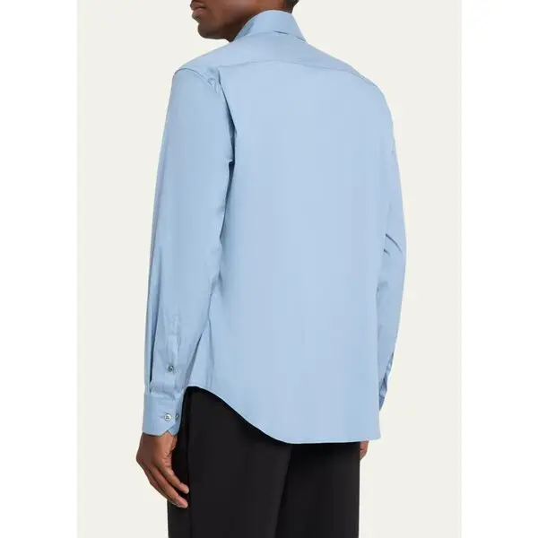 Giorgio Armani Cotton-blend Poplin Button-front Shirt