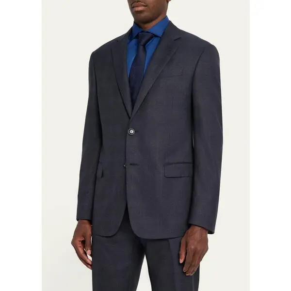 Giorgio Armani Tonal Check Single-breasted Suit