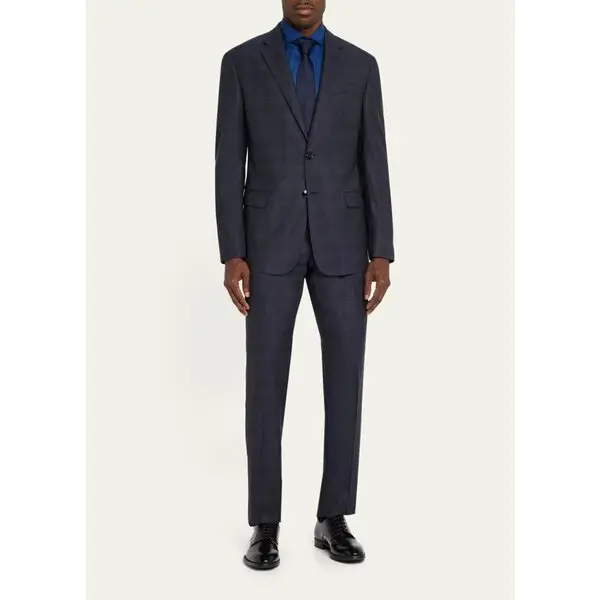 Giorgio Armani Tonal Check Single-breasted Suit