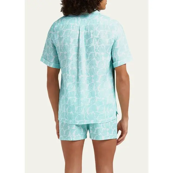Vilebrequin Seashells Linen Short-sleeve Shirt
