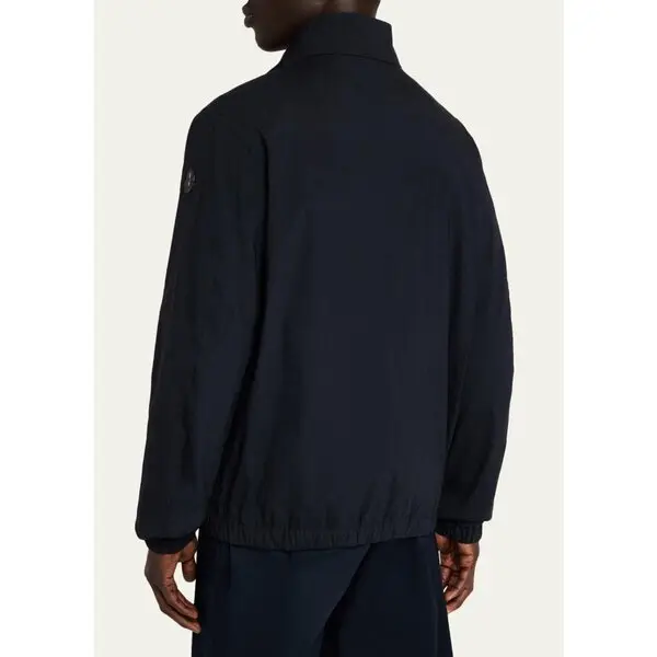 Moncler Bonavent Linen-blend Wind-resistant Jacket