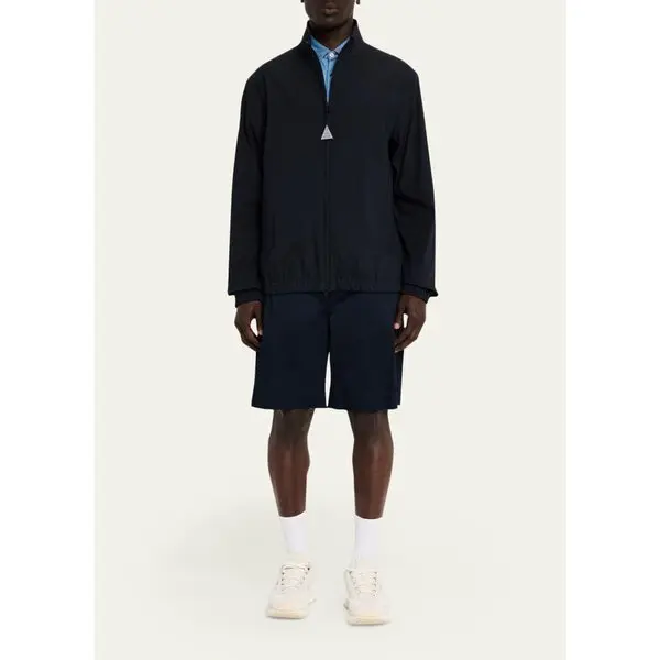 Moncler Bonavent Linen-blend Wind-resistant Jacket