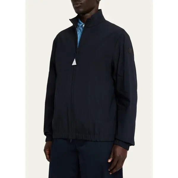 Moncler Bonavent Linen-blend Wind-resistant Jacket