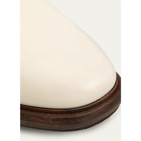 Prada 45mm Vintage-effect Leather Mid-calf Boots - Talco