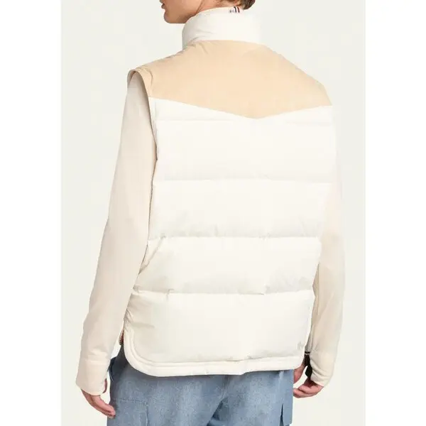 Moncler Suede Yoke Padded Vest