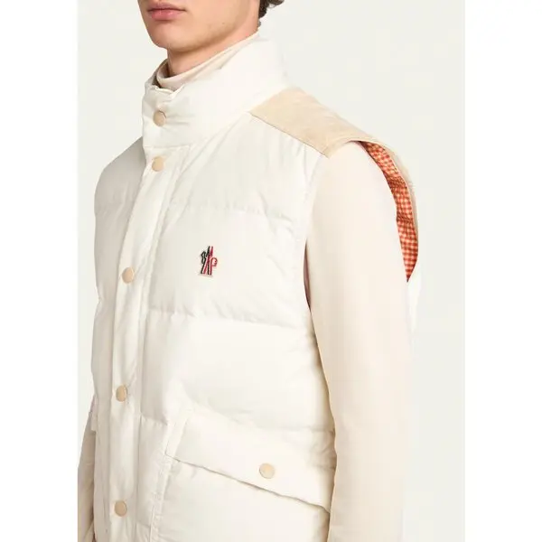 Moncler Suede Yoke Padded Vest