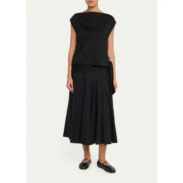 Proenza Schouler Zafira Twisted Mercerized Cotton Jersey Top