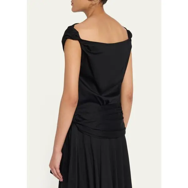 Proenza Schouler Zafira Twisted Mercerized Cotton Jersey Top