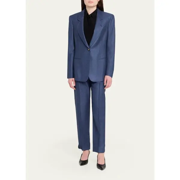 Giorgio Armani Single-breasted Silk Blazer Jacket