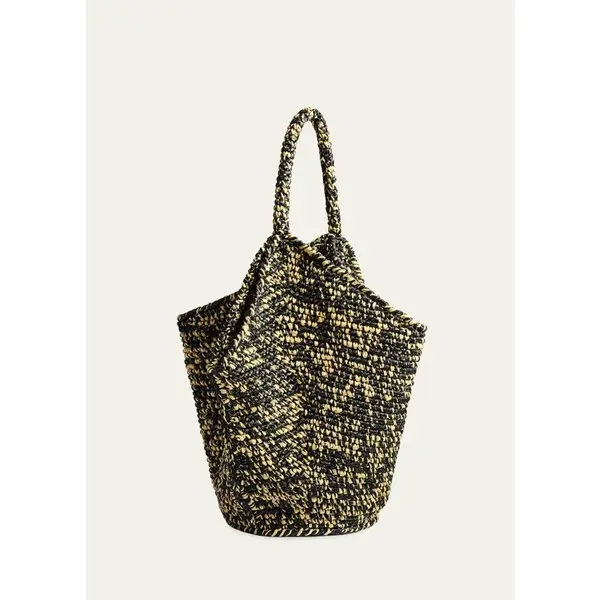 Khaite Lotus Medium Viscose Raffia Tote Bag