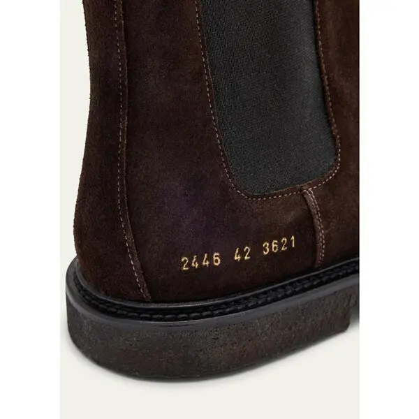 COMMON PROJECTS Suede Rubber-sole Chelsea Boots