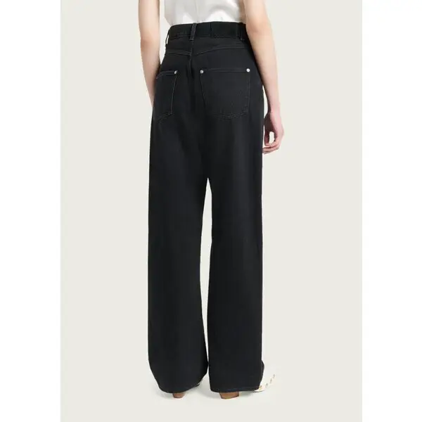 Bottega Veneta Faded Black Denim Wide-leg Jeans