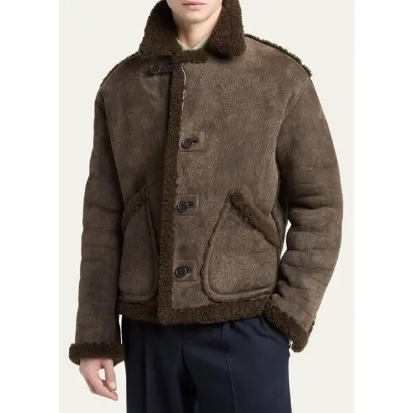 Giorgio Armani Shearling-trimmed Jacket