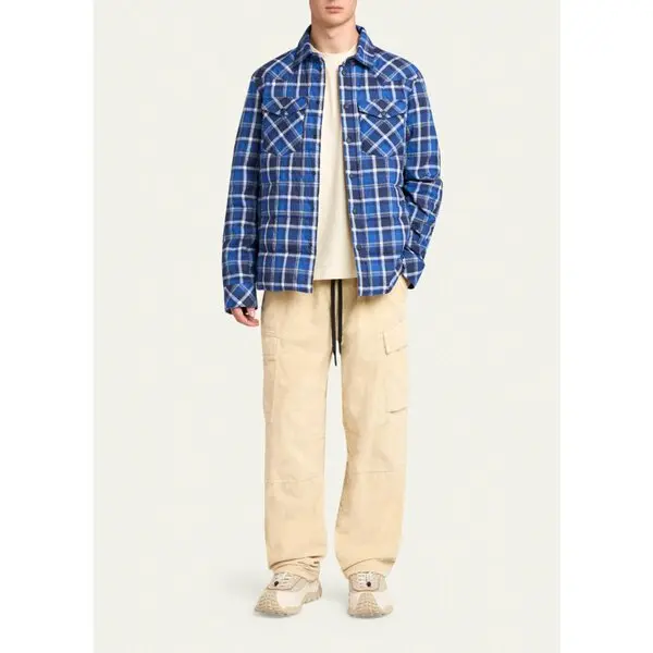 Moncler Plaid Snap-front Shirt Jacket