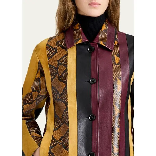 Proenza Schouler Sirine Striped Leather Jacket
