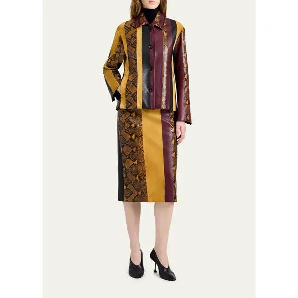 Proenza Schouler Sirine Striped Leather Jacket