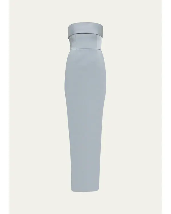 THE NEW ARRIVALS ILKYAZ OZEL Rhea Strapless Column Gown - Bosphorus