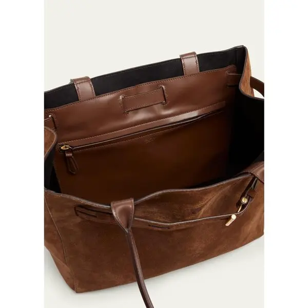 TOM FORD Belted T-buckle Suede Tote Bag