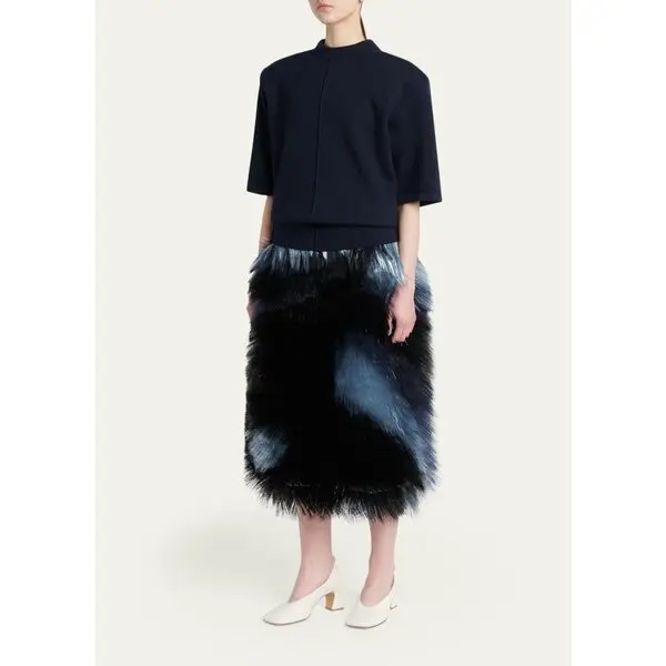 Bottega Veneta Tailored Wool Knit Short-sleeve Sweater