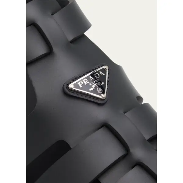 Prada Soft Cage Rubber Fisherman Sandals