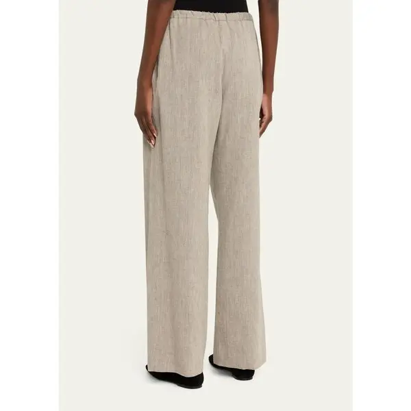 Loulou De Saison Clark Loose Fit Linen-cotton Pants