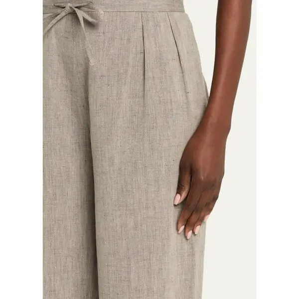 Loulou De Saison Clark Loose Fit Linen-cotton Pants