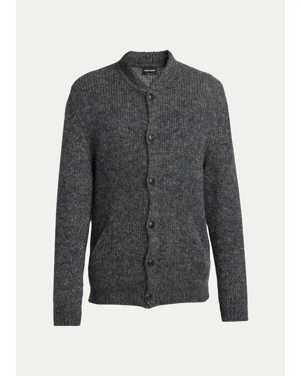 Giorgio Armani Rib-knit Mohair-blend Cardigan