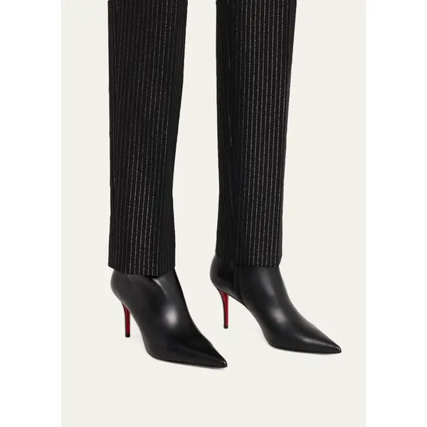 CHRISTIAN LOUBOUTIN 80mm Miss Z Leather Booties