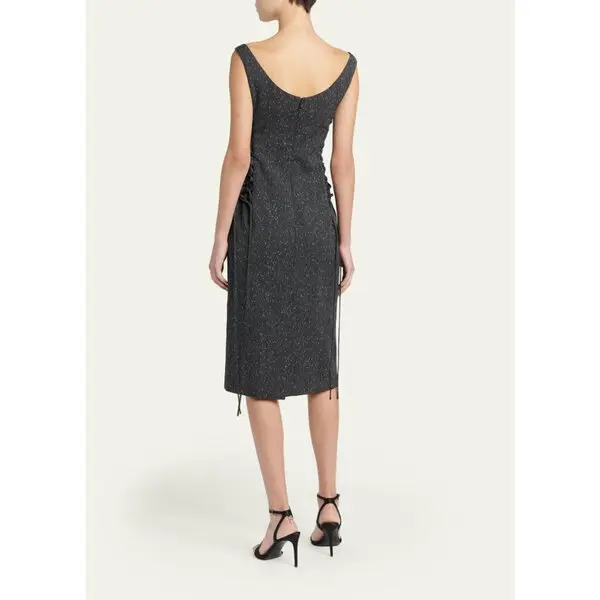 Alexander McQueen Sleeveless Laced Sheath Dress