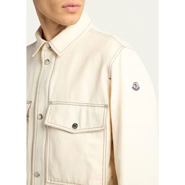 Moncler Watagua Cotton And Flax Snap-front Shirt Jacket