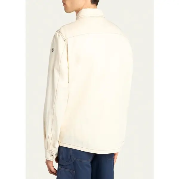 Moncler Watagua Cotton And Flax Snap-front Shirt Jacket