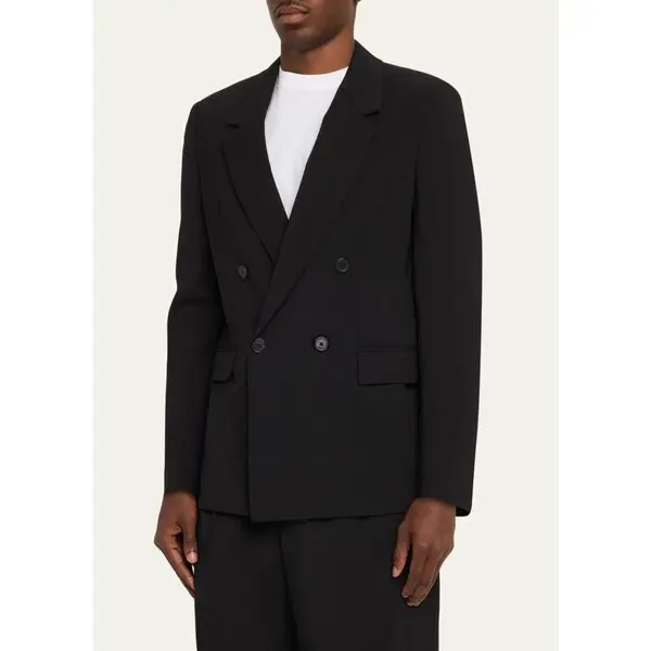FRAME Tropical Wool Double-breasted Blazer