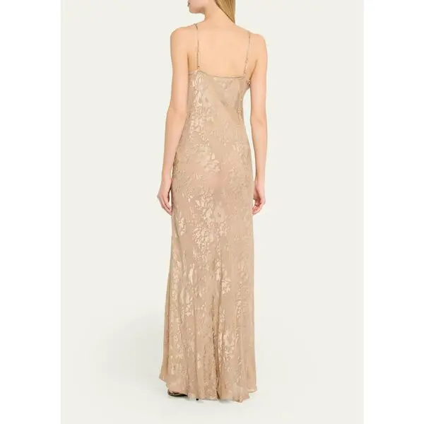 L'Agence Christine Burnout Satin Gown