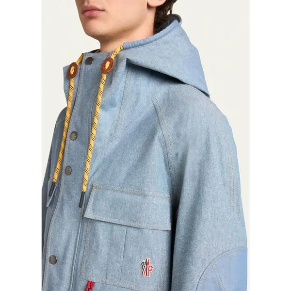 Moncler Hooded Cargo Pocket Jacket With Clip