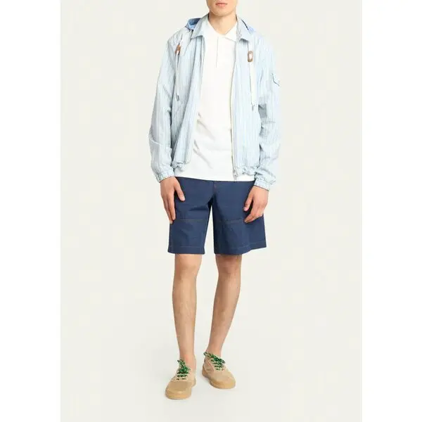 Moncler Havas Stripe Full-zip Hooded Shirt Jacket - Multi
