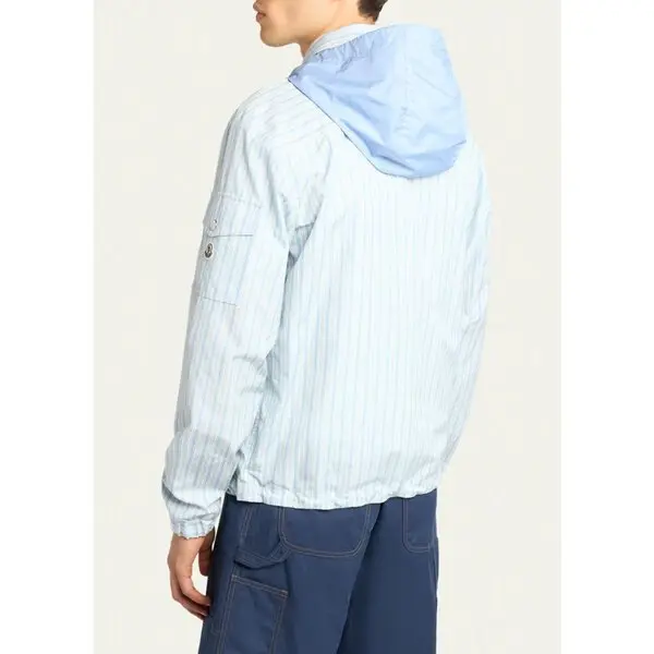Moncler Havas Stripe Full-zip Hooded Shirt Jacket - Multi